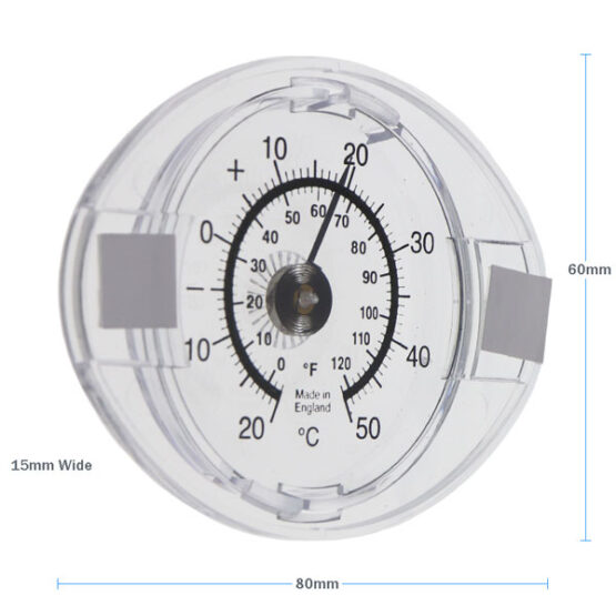 Dial Window Thermometer - Self Adhesive - Thermometer World