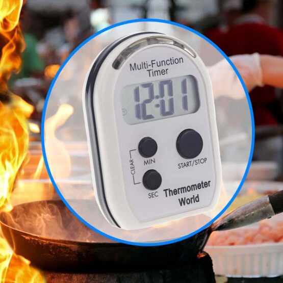Kitchen Timer and Clock - Multi-Function Alarm - Thermometer World