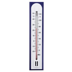 Dark Blue 2-Piece Plastic Wall Thermometer - Thermometer World